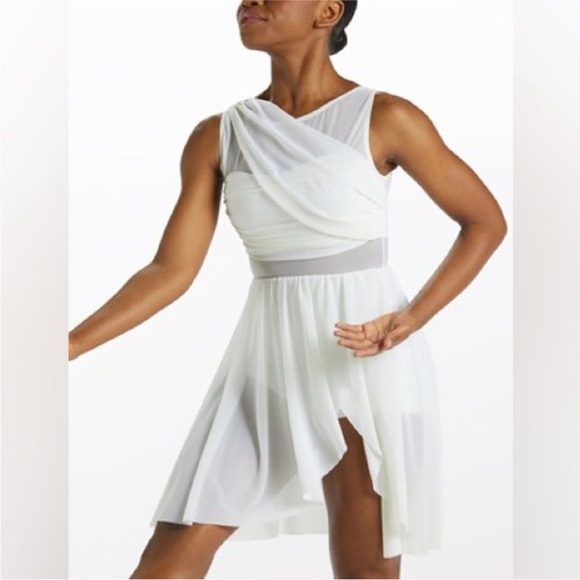 balera | Costumes | Balera Dance Costumewhite Mesh Wrapdress D8423 Size ...